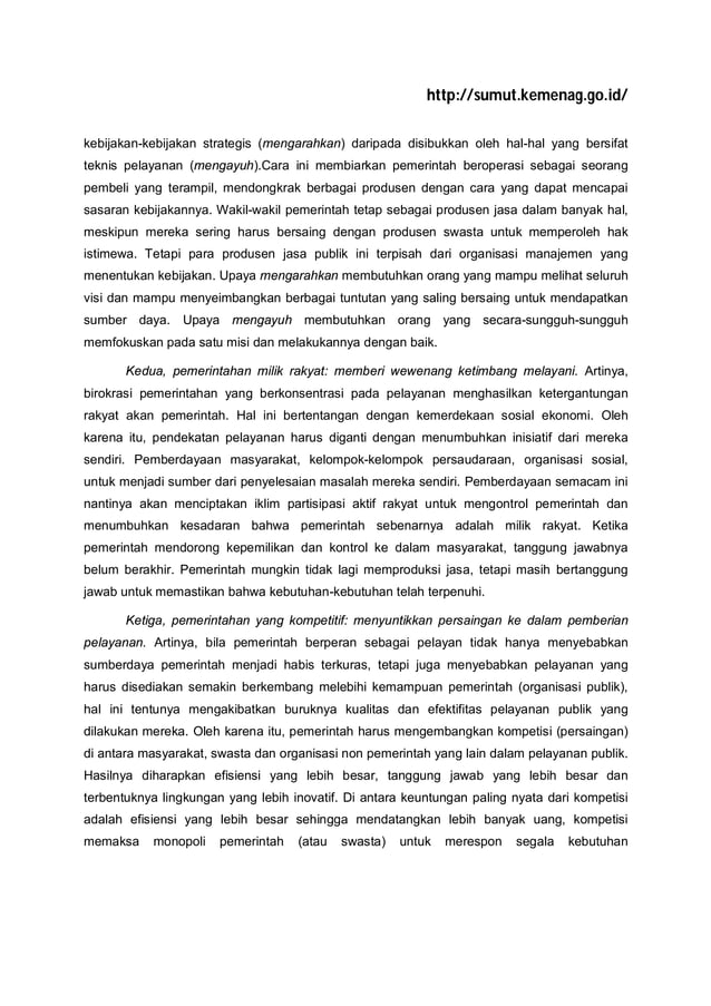 reinventing government dalam pemikiran David Osborne & Ted Gaebler | PDF