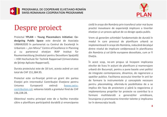 YPLAN - brosura proiectului | PPT