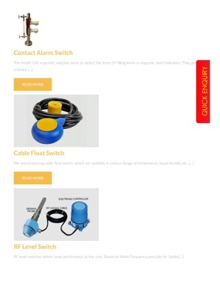 Level switches : level switches manufacturers and suppliers in Delhi, India | PDF
