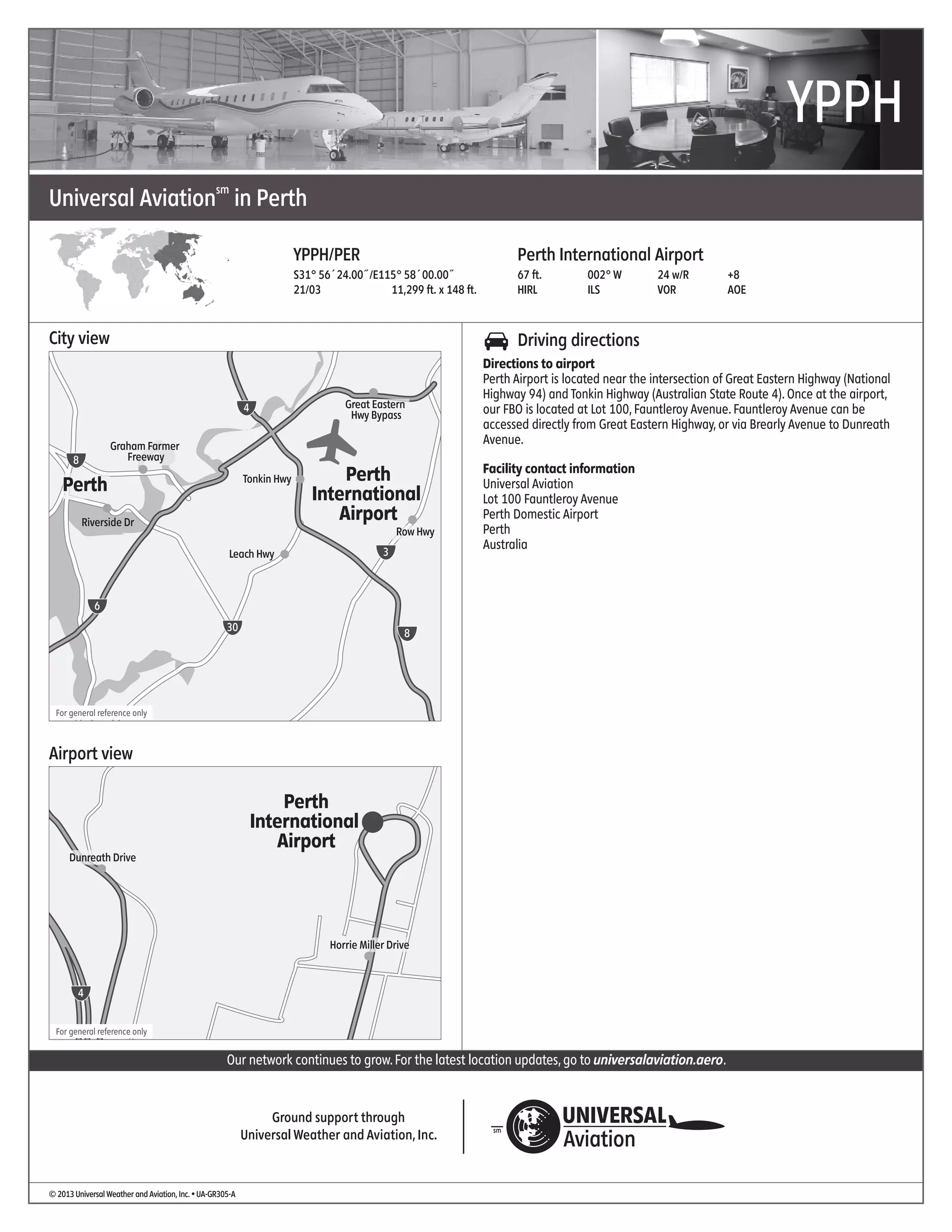 YPPH FBO Ground Handling Agent Perth International Airport, Australia | PDF