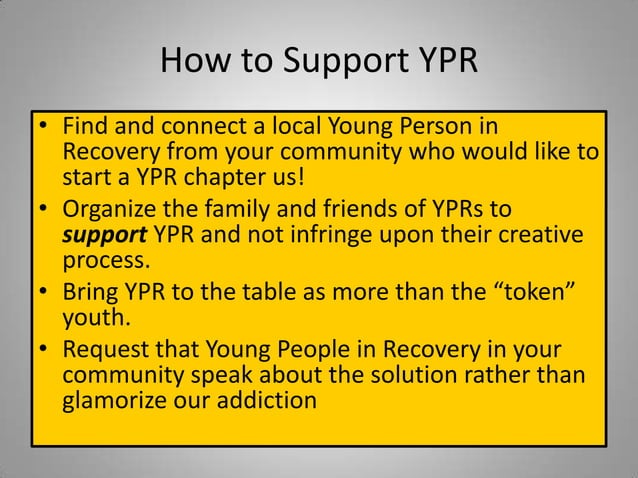 Ypr presentation final 052013 | PPT