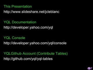 YQL Overview | PPTX