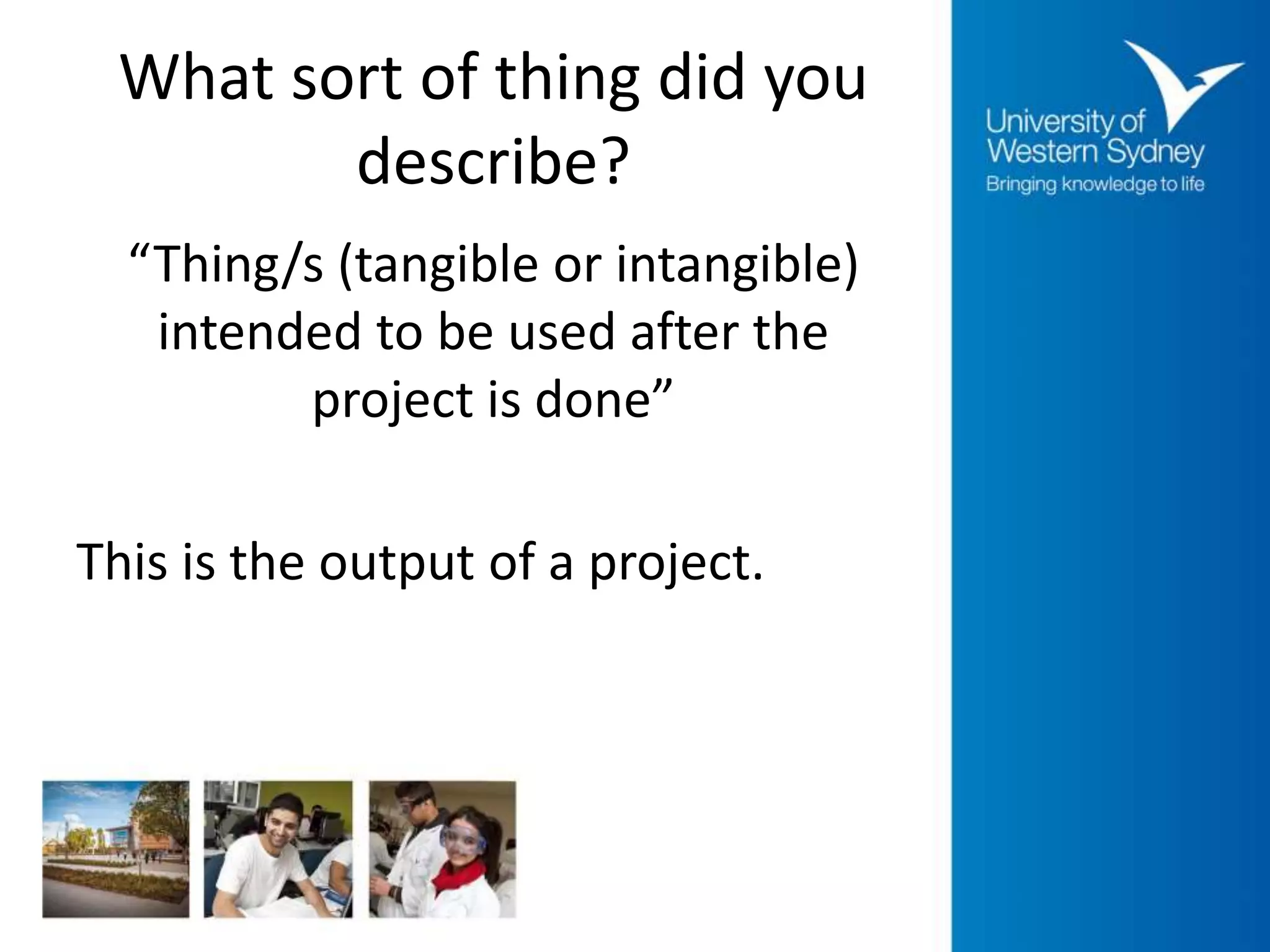 Outputs, outcomes and benefits | PPTX