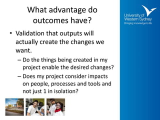 Outputs, outcomes and benefits | PPTX