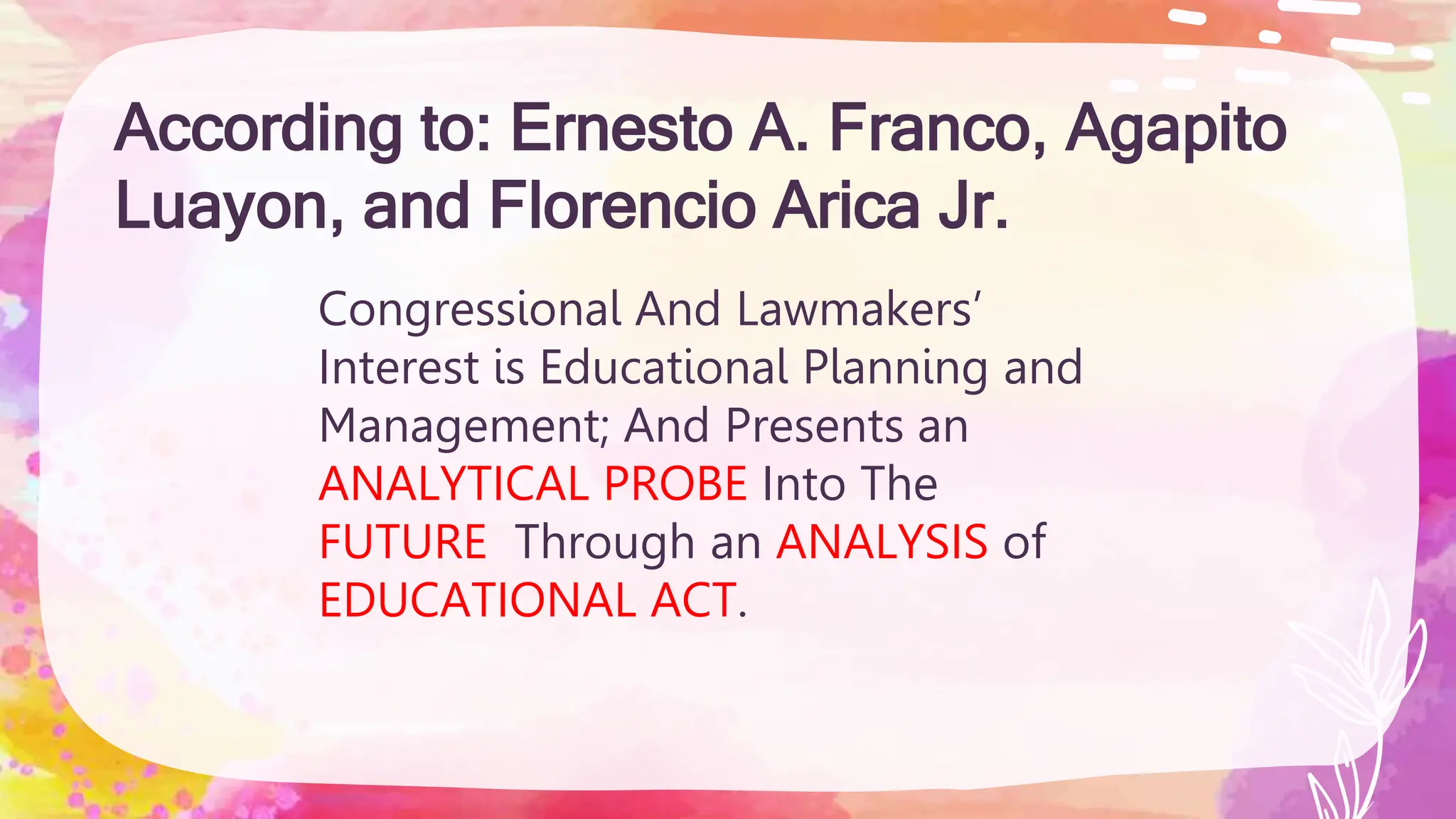 Congress_and_Educational_Planning.pptx.. | PPTX