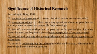 Historical Research | PPT