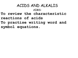 ACIDS AND ALKALIS (CHEMICAL SYNTHESIS) | PPT
