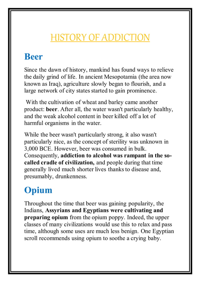 bio investigatory project on addiction class xii | DOCX | Illegal Drugs ...