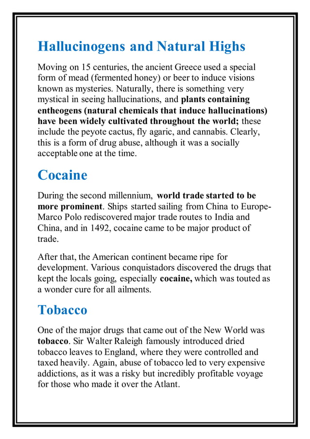 bio investigatory project on addiction class xii | DOCX | Illegal Drugs ...