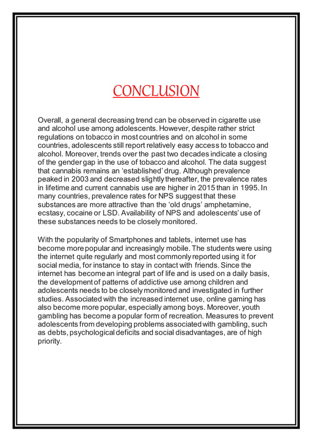 bio investigatory project on addiction class xii | DOCX | Illegal Drugs ...