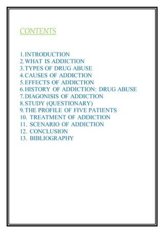 bio investigatory project on addiction class xii | DOCX