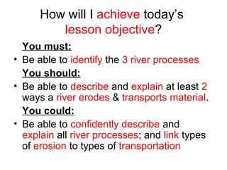 Yr10 rivers-lesson 2-river processes | PPT