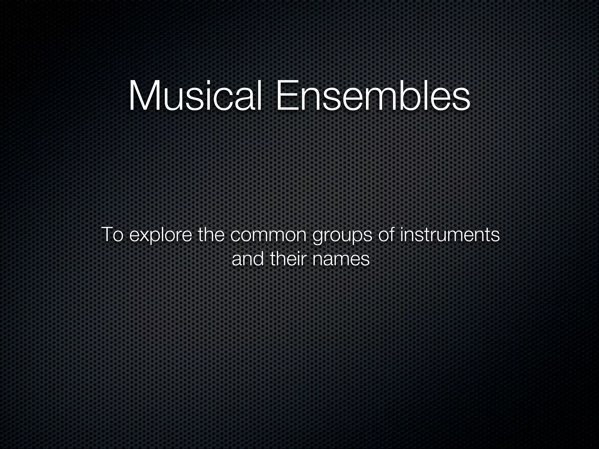 Yr 10 ensembles explanation | KEY