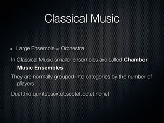 Yr 10 ensembles explanation | KEY