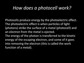 Introduction To Photocells | PPTX