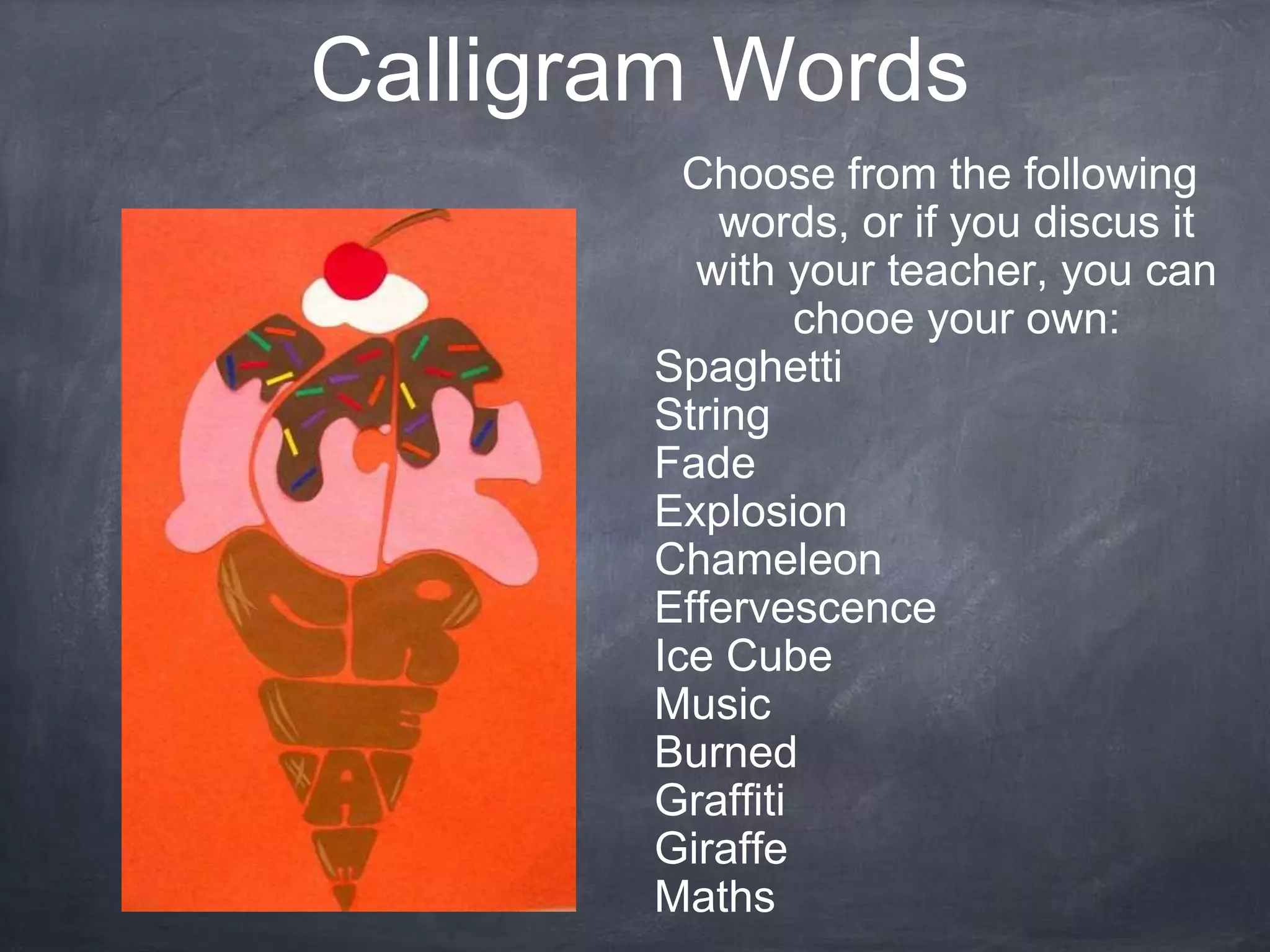 Yr 10 gcse graphics week 1 and 2 moodboard and callagram thumbnails | PPT