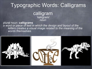 Yr 10 gcse graphics week 1 and 2 moodboard and callagram thumbnails | PPT