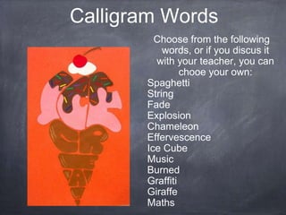 Yr 10 gcse graphics week 1 and 2 moodboard and callagram thumbnails | PPT