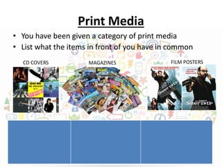 Media Language: Print Media | PPTX