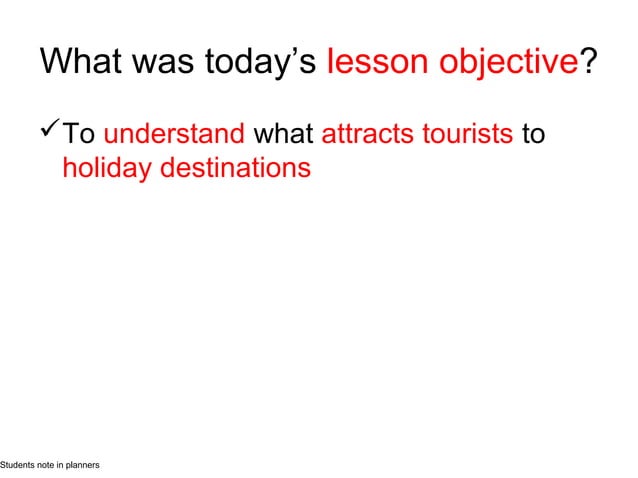 Yr11 tourism-lesson 2-types of tourism-rev | PPT