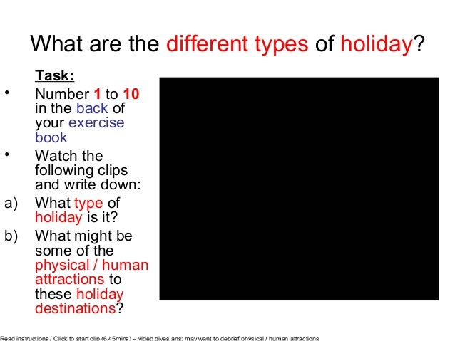 Yr11 Tourismlesson 2types Of Tourismrev