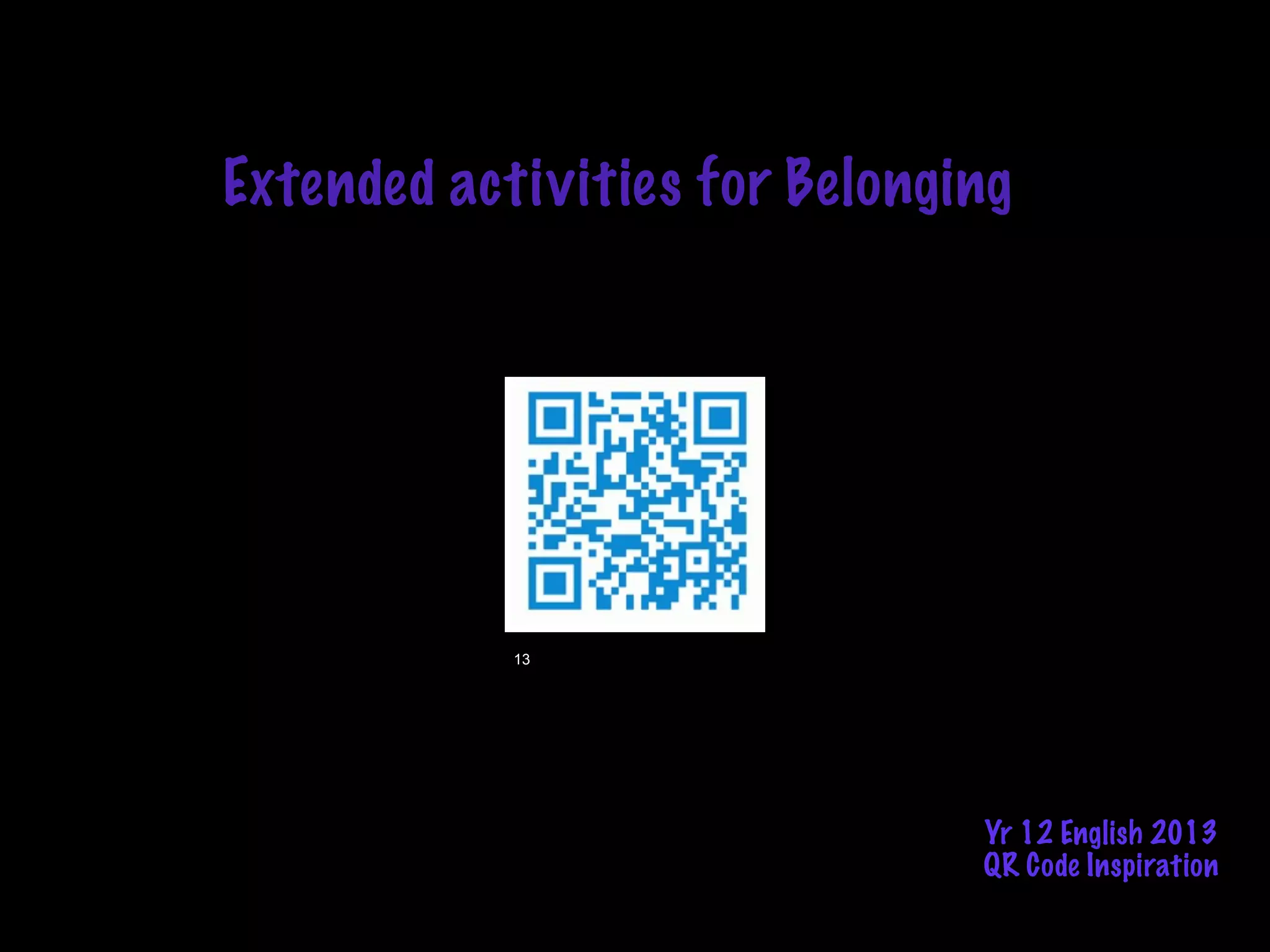 Yr12 English QR code Odyssey | PPT