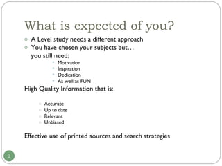 Yr 12 introduction to coursework | PPT