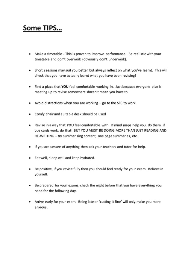 Yr 13 revision pack | PDF