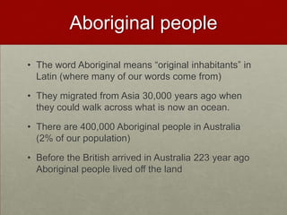 Yr 2 sose week 5 indigenous presentation | PPTX | Australia and Oceania ...