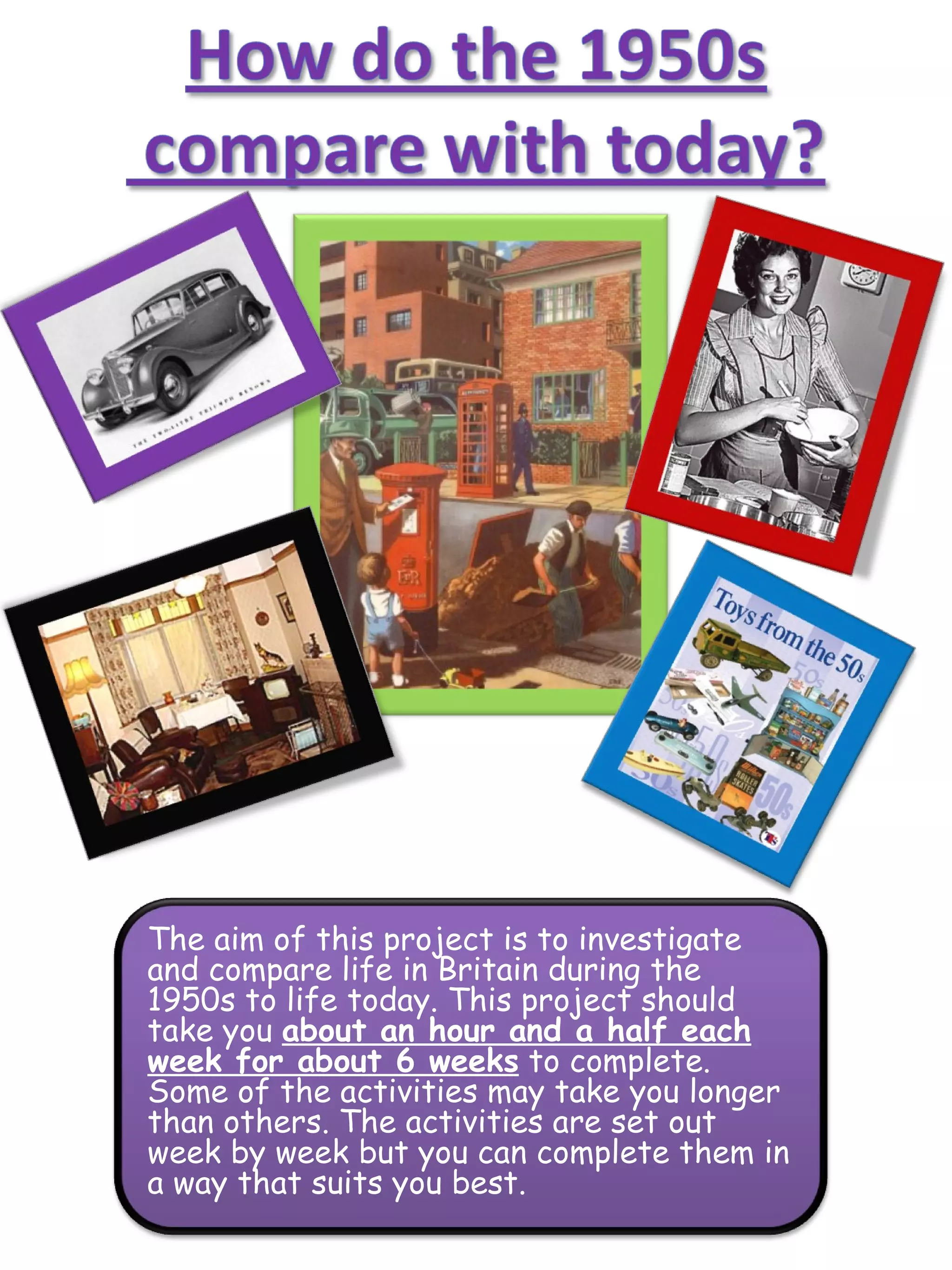Yr 7 britain in the 1950s project revised jan 2011 | PPT