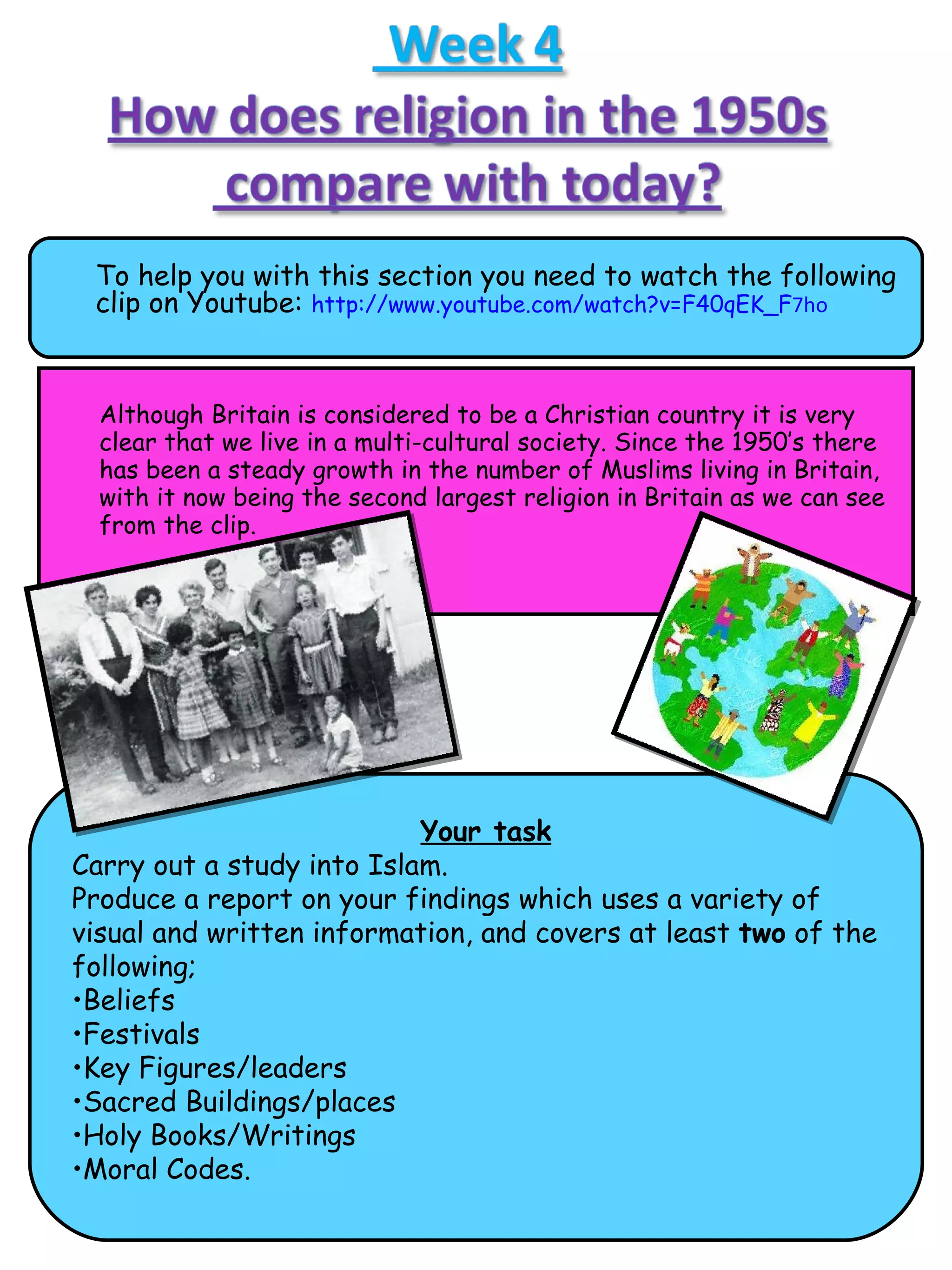 Yr 7 britain in the 1950s project revised jan 2011 | PDF