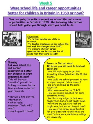 Yr 7 britain in the 1950s project revised jan 2011 | PPT