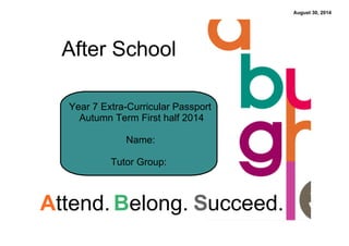 Yr 7 first day presentation fin | PDF