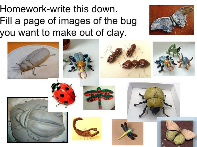 Yr 7 insect clay tiles1 | PPT | Drawing and Sketching | Arts and Crafts