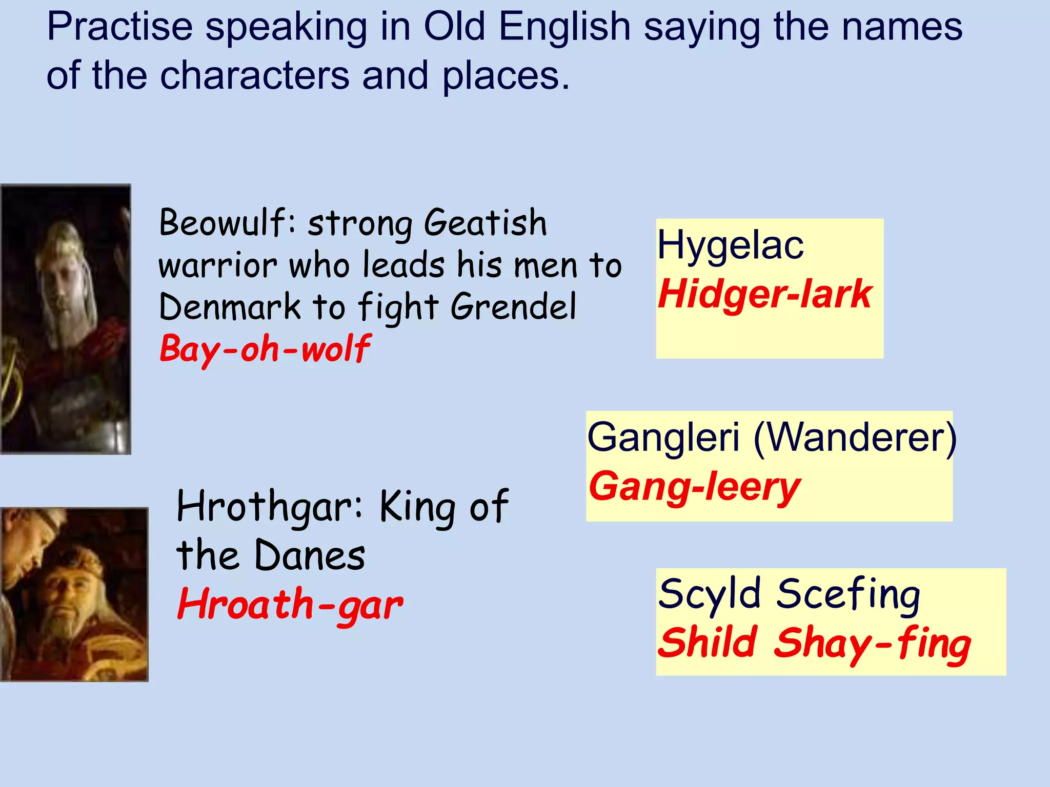 Yr 7 Beowulf - nouns | PPTX
