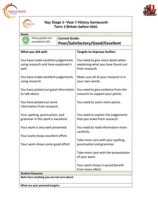 Yr 7 viking homework level 5 and 6 | PDF