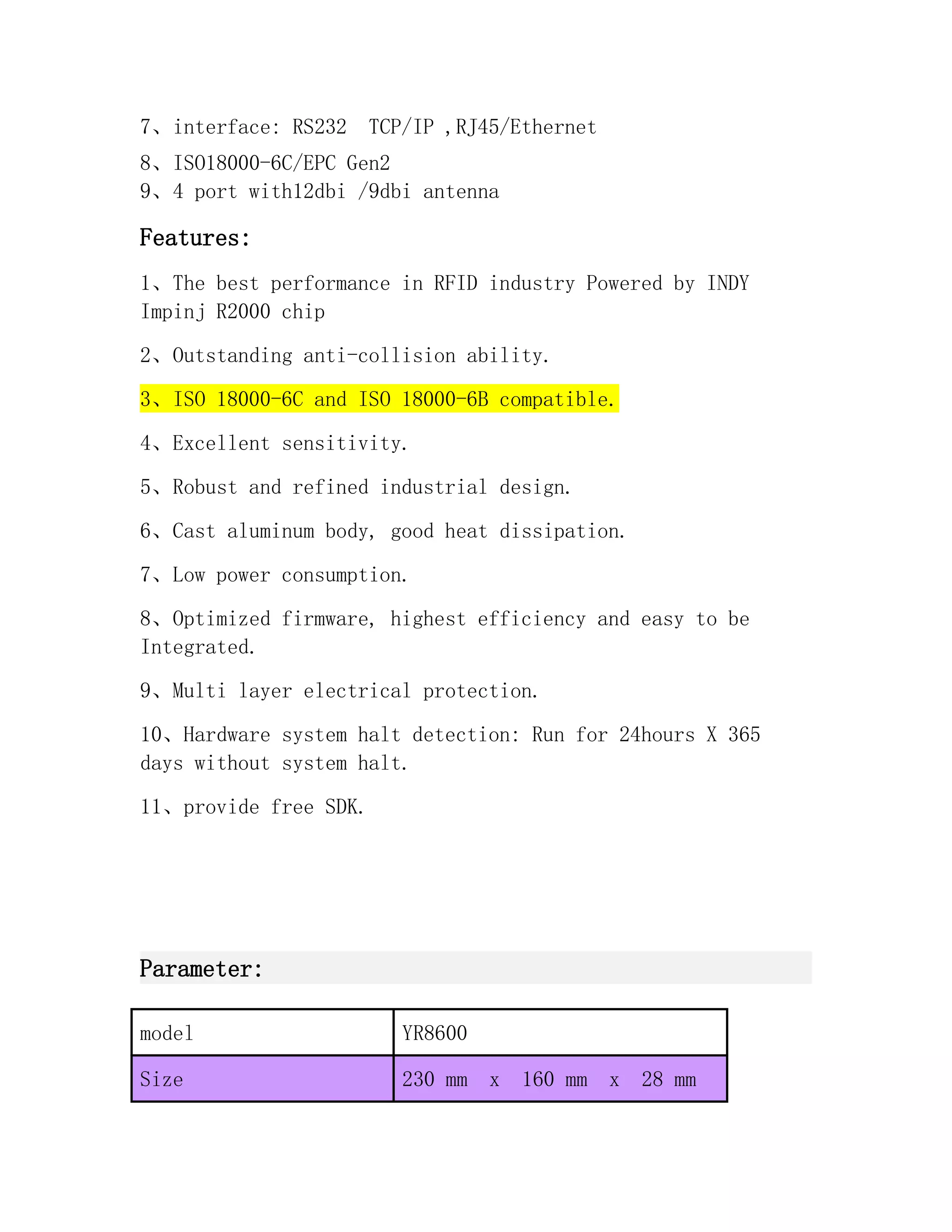 Yr8600 uhf rfid marathon reader | PDF | Computer Peripherals | Computing