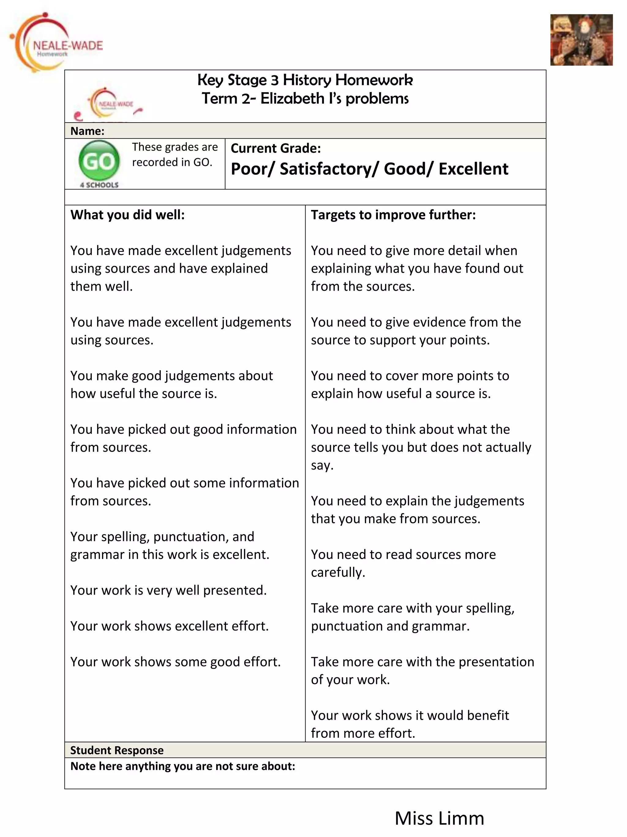 Yr 8 elizabeth homework 5 and 6 | PPTX