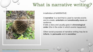 Narrative writing - Year 8 English | PPTX