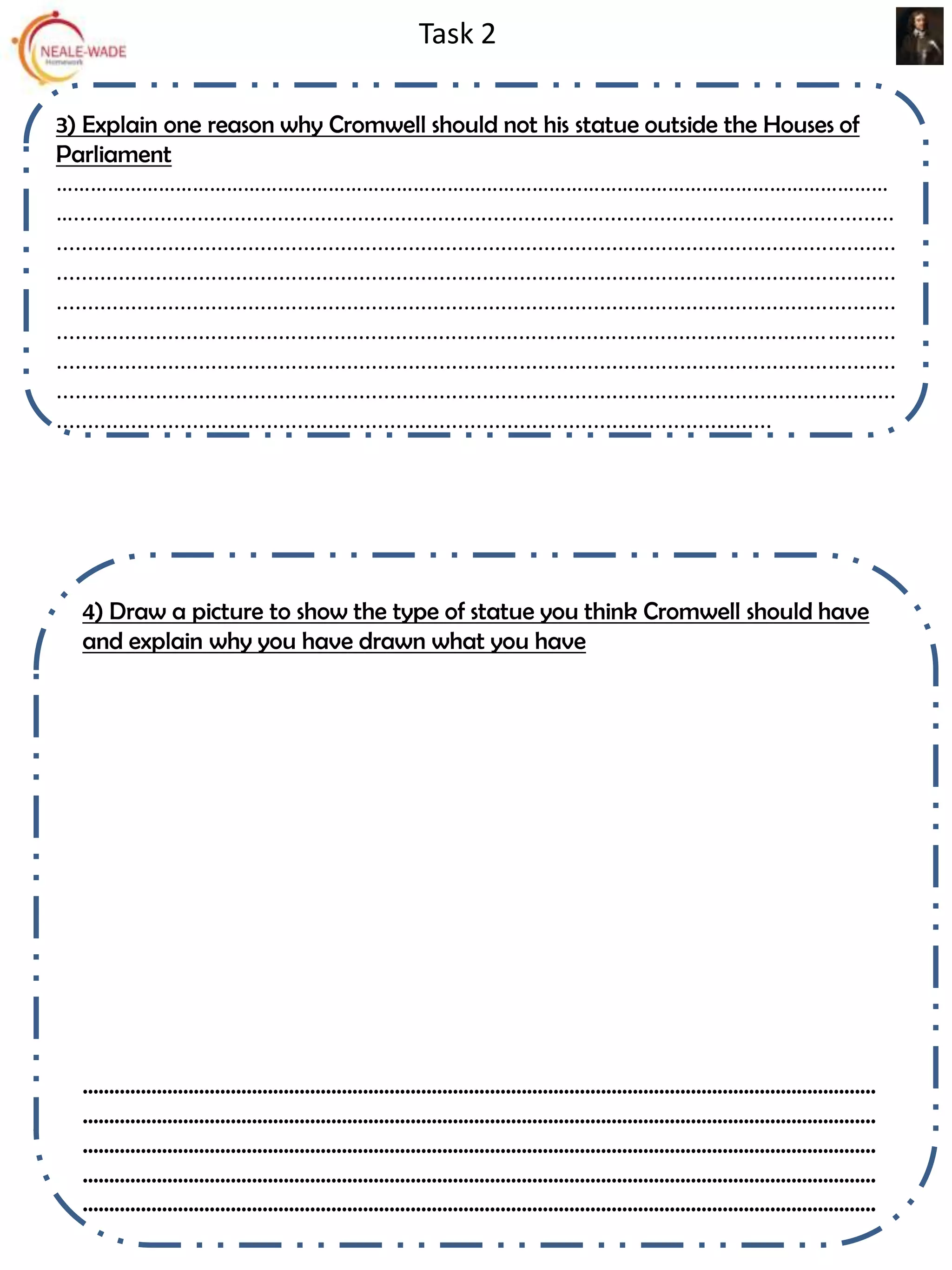 Yr 8 history cromwell homework level 3 and 4 | PPTX
