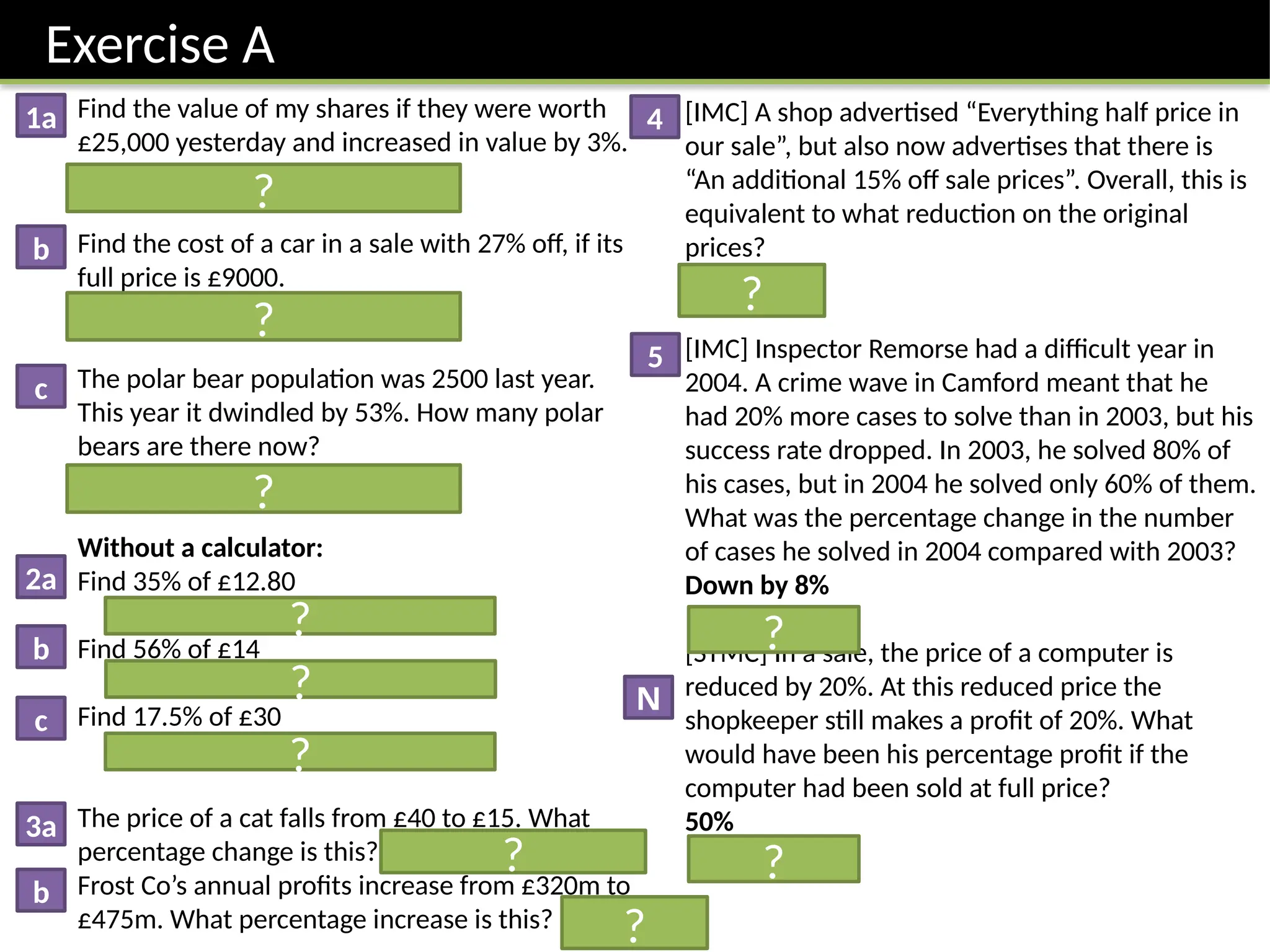 year 9 introduction to -Percentages.pptx