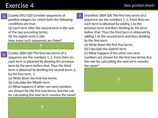 Yr9-Sequences by Dr Frost SEQUENCES for Year 9 | PPTX