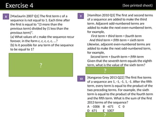 Yr9-Sequences by Dr Frost SEQUENCES for Year 9 | PPTX