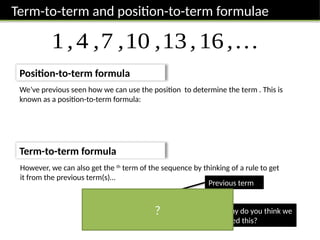 Yr9-Sequences by Dr Frost SEQUENCES for Year 9 | PPTX