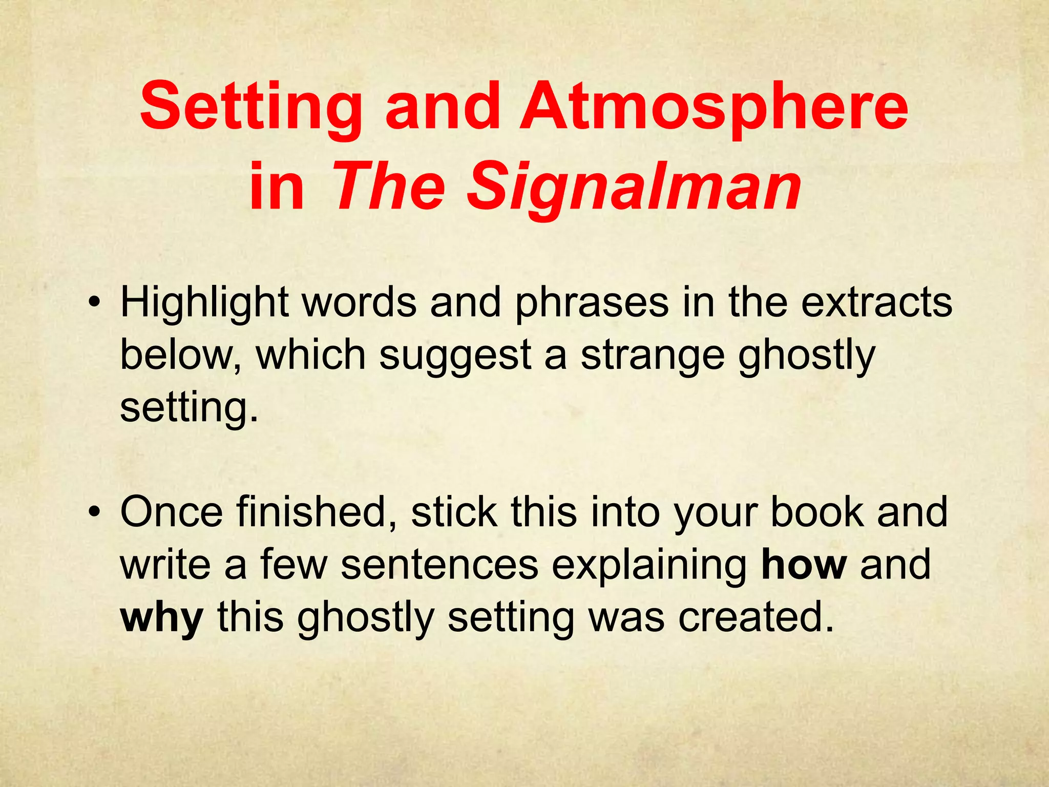 Yr 9 setting lesson - lesson 4 | PPTX