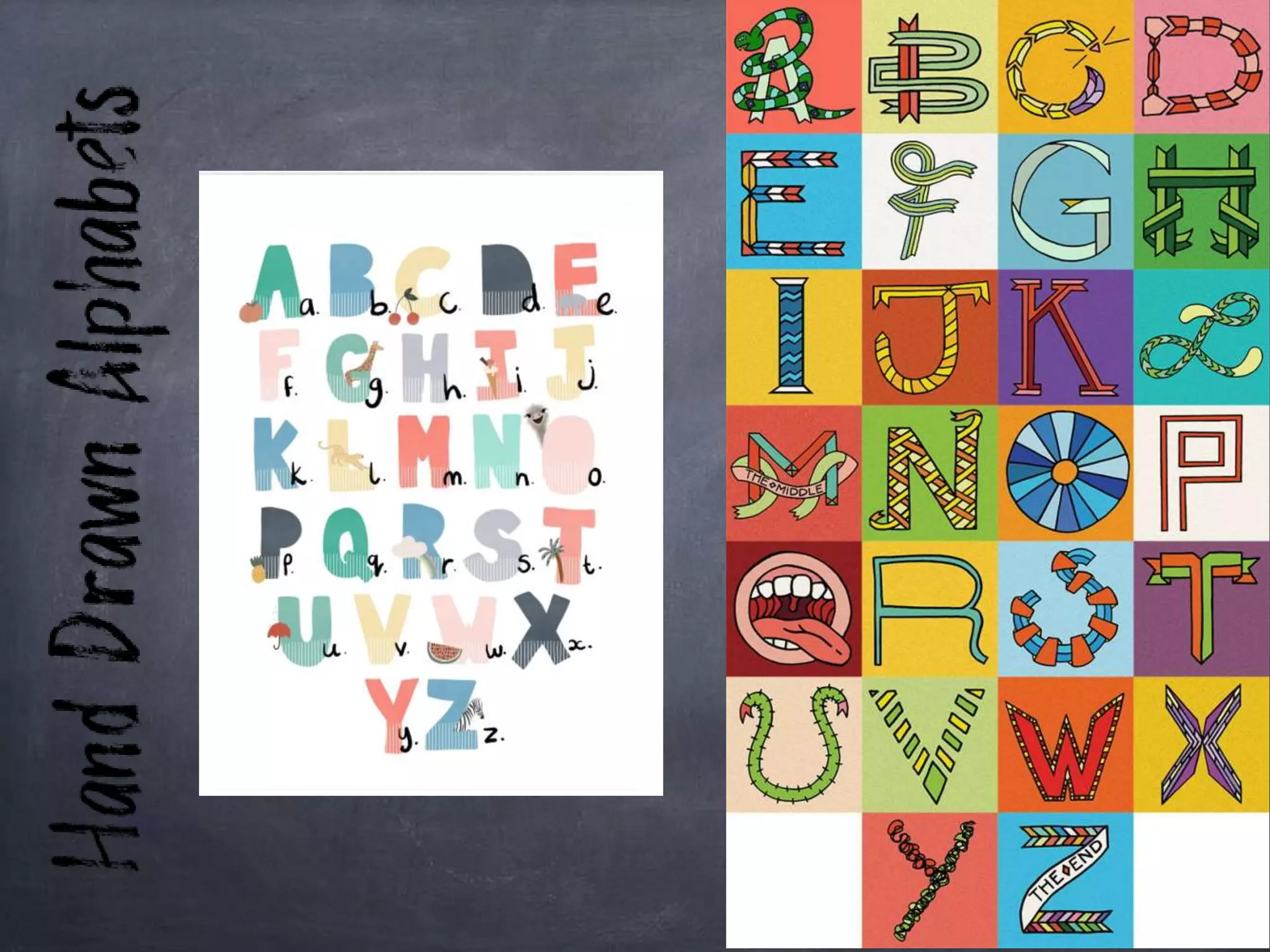 Yr9 gcse graphics typography project task 3 handrawn alphabet | PPT