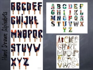 Yr9 gcse graphics typography project task 3 handrawn alphabet | PPT