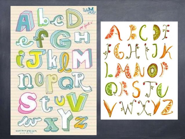 Yr9 gcse graphics typography project task 3 handrawn alphabet | PPT