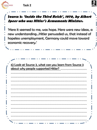 Yr 9 hitler homework 4 and 5 | PDF