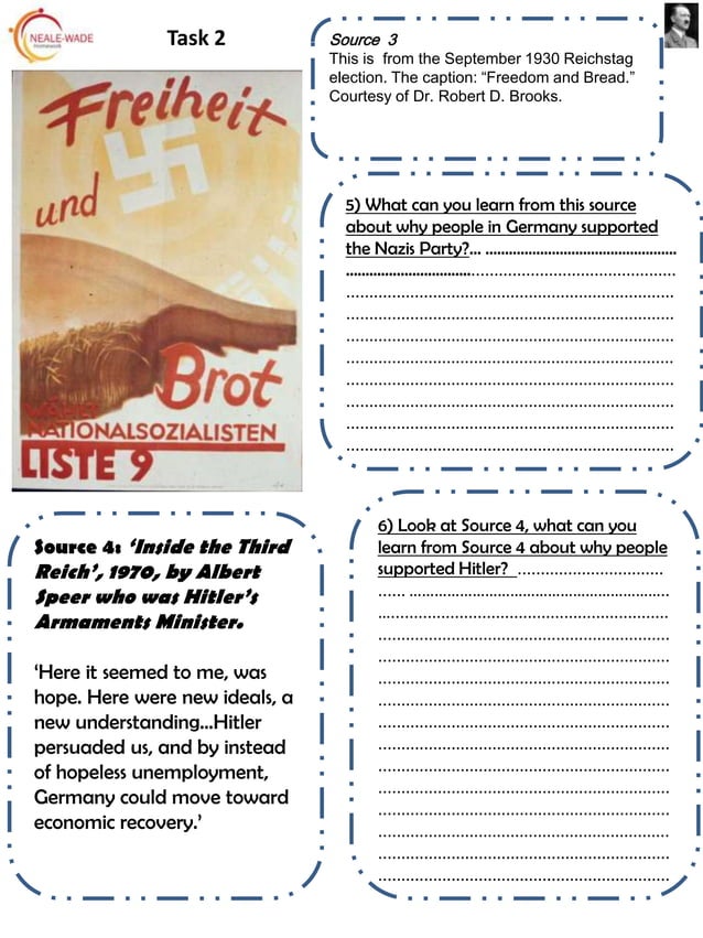 Yr 9 hitler homework 6 and 7 | PDF